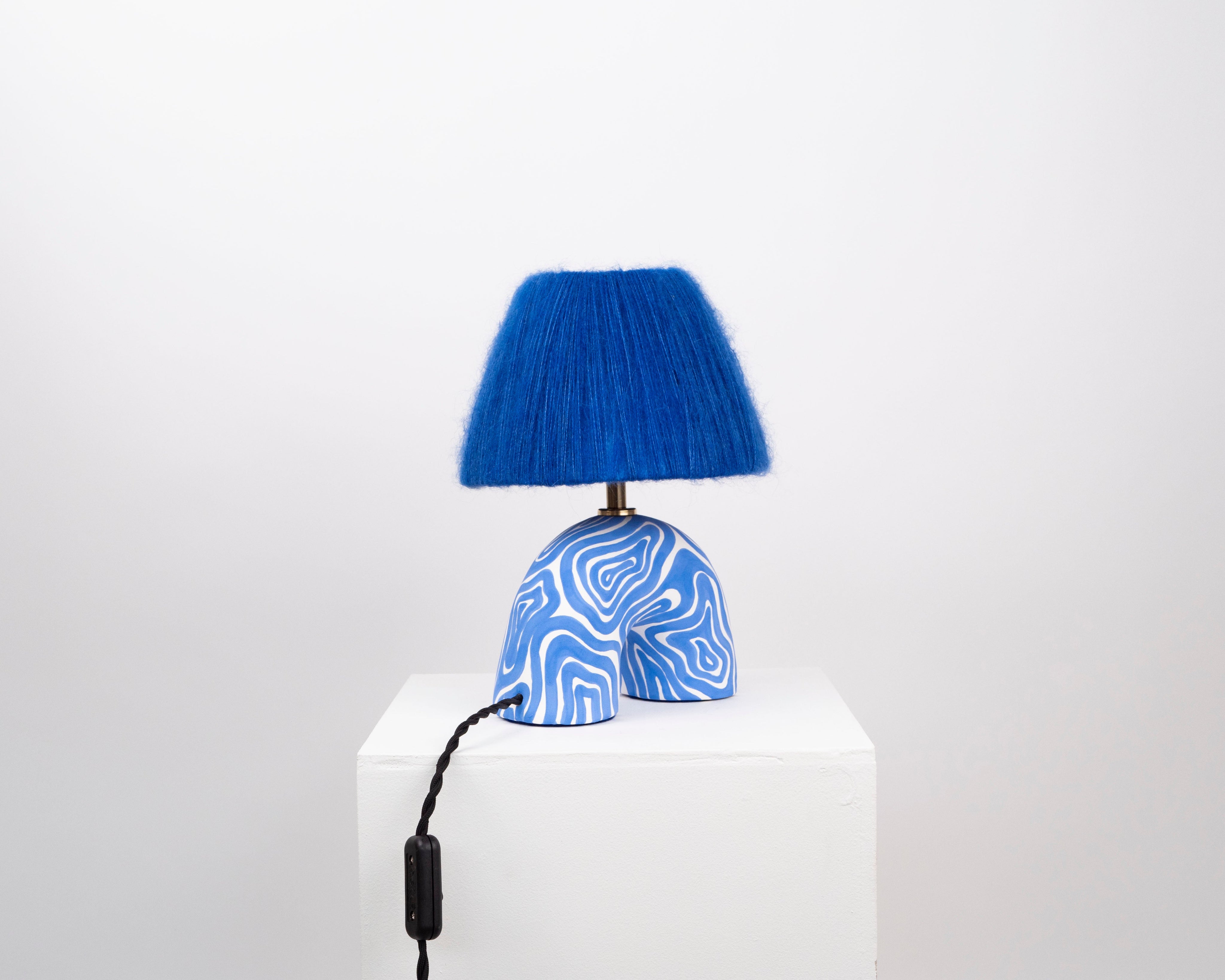 'Me' Table Lamp - Cobalt Swirl – Hannah Simpson Studio