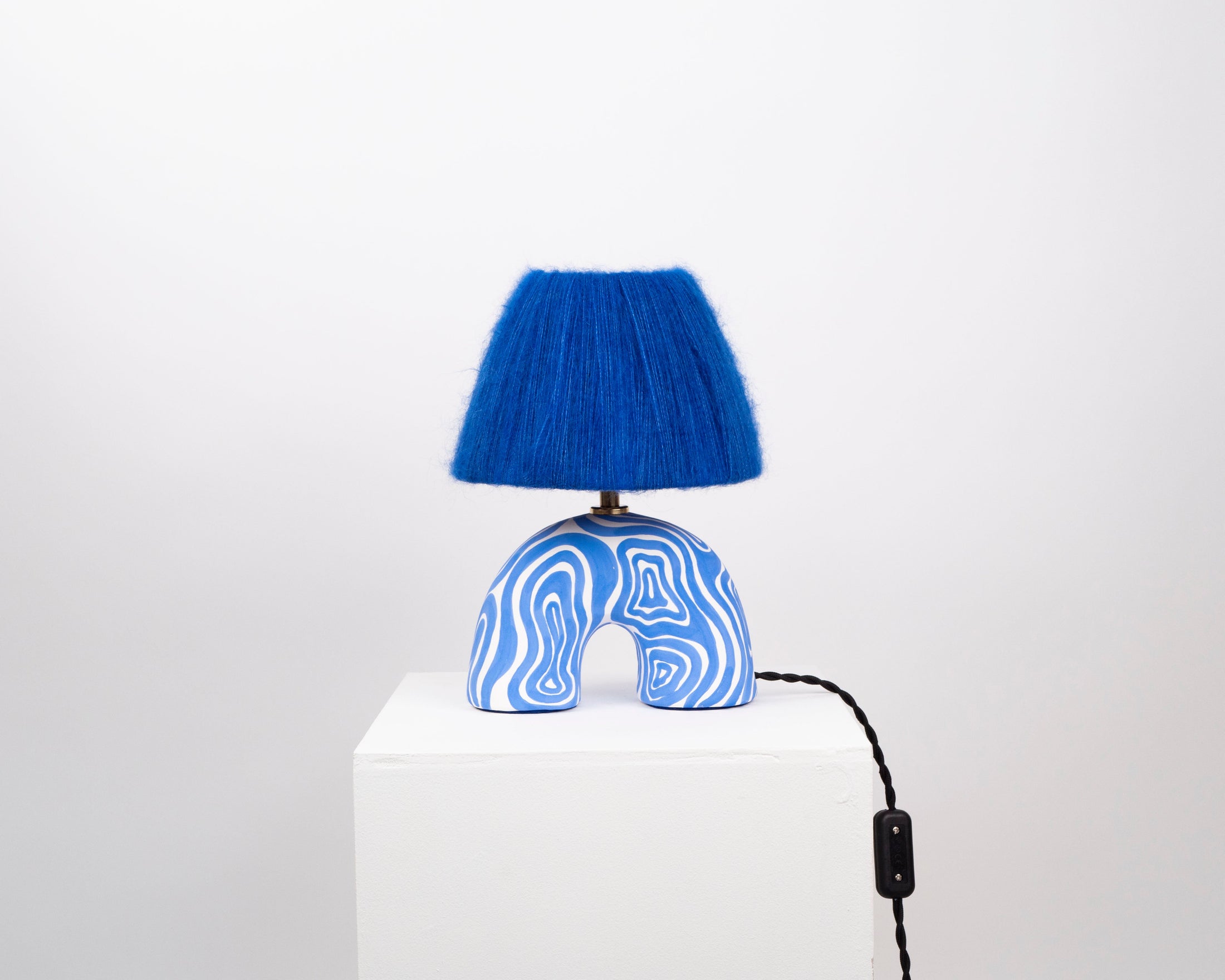 'Me' Table Lamp - Cobalt Swirl – Hannah Simpson Studio